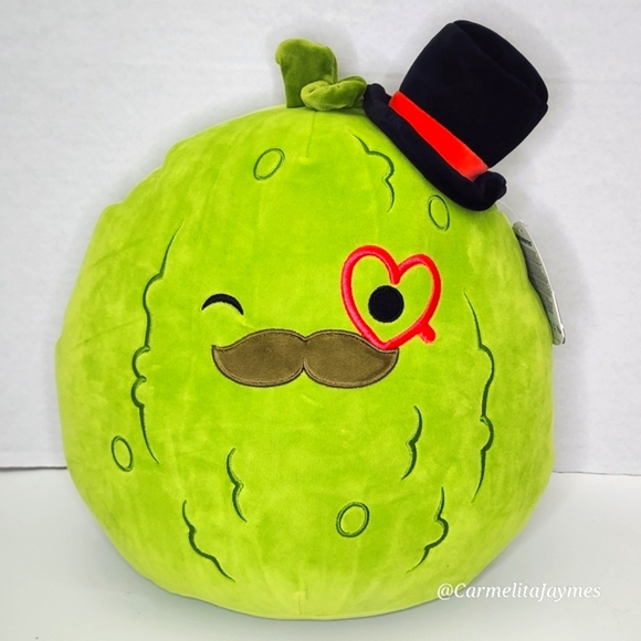 Squishmallows | Toys | Charles Pickle W Mustache Hat Heart Eye ...